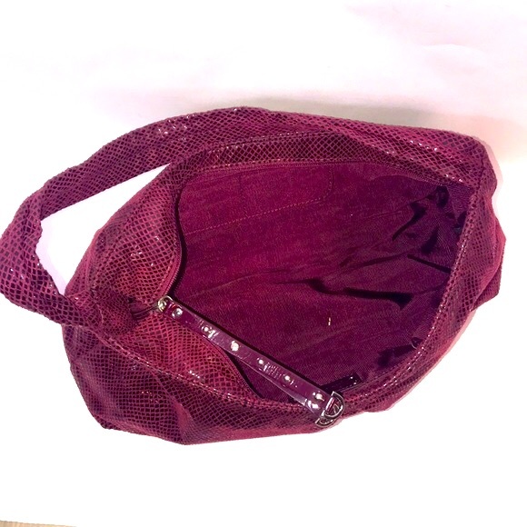 Kate Landry | Bags | Nwot Kate Landry Wine Snakeskin Suede Leather ...